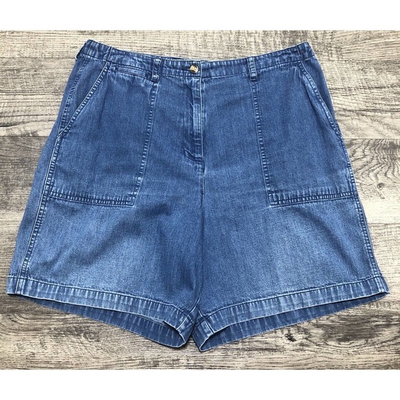 Talbots | Shorts | Talbots High Waist Vintage Sz 4 Shorts Denim Blue ...